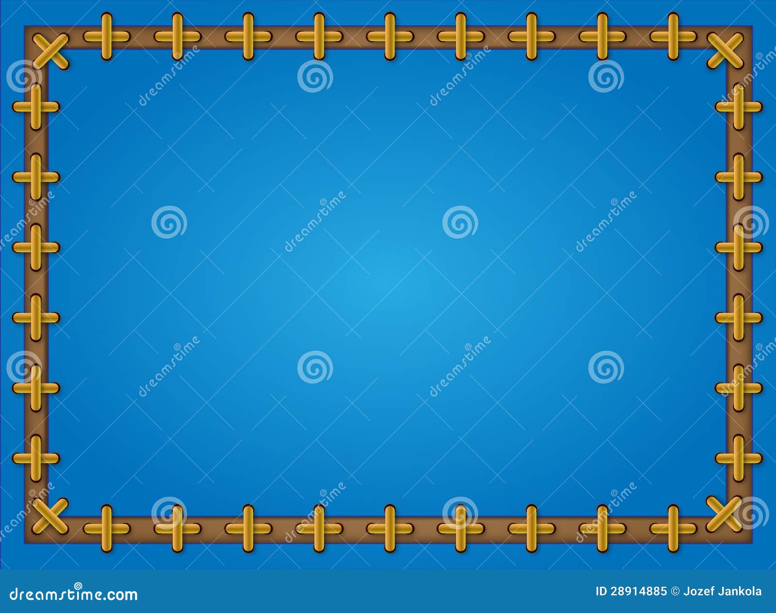 Blue Background Framed with Cross Pattern Stock Illustration ...