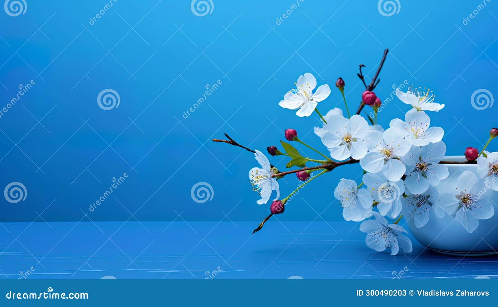The Blue Background Gives the Image Lightness and Freshness Stock ...