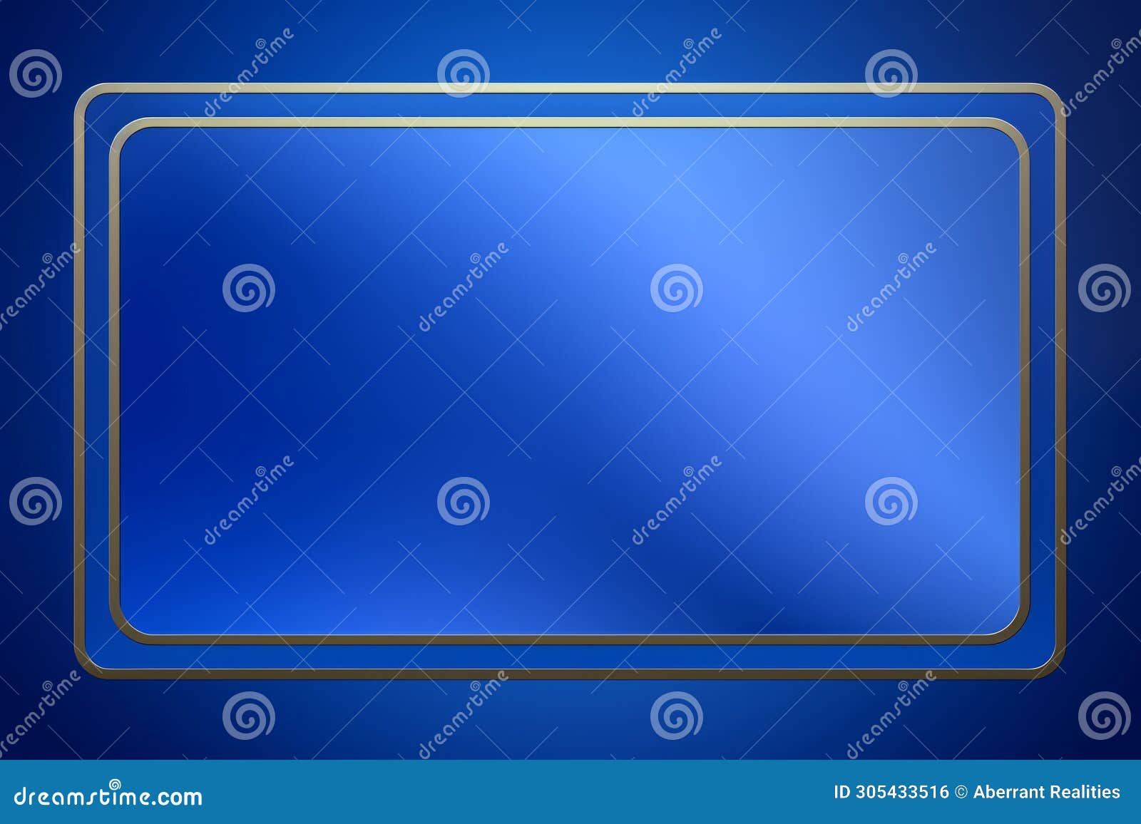 A Blue Background with a Gold Frame on it Stock Illustration ...