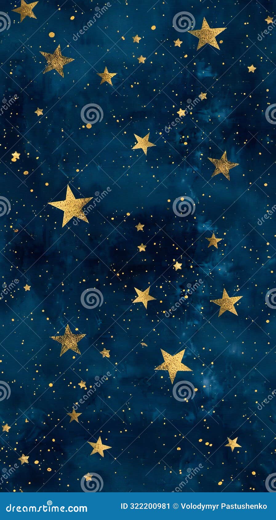 A Blue Background with Gold Stars Stock Image - Image of sparkle, star ...