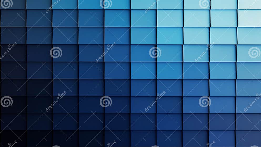Blue Background with Gradient Color Blocks, Arranged in Rows and ...