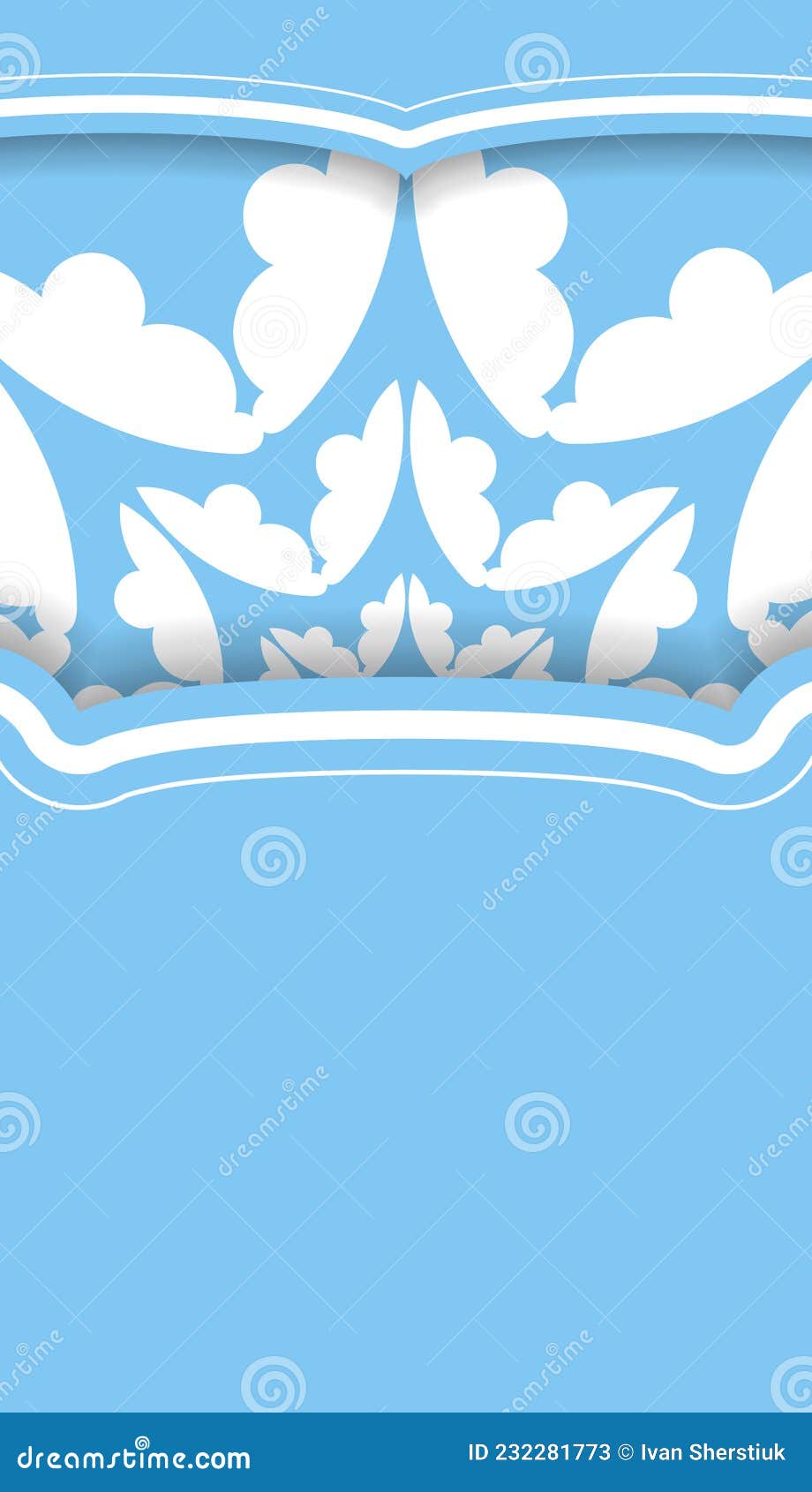 Blue Background with Greek White Pattern and Space for Your Logo or ...