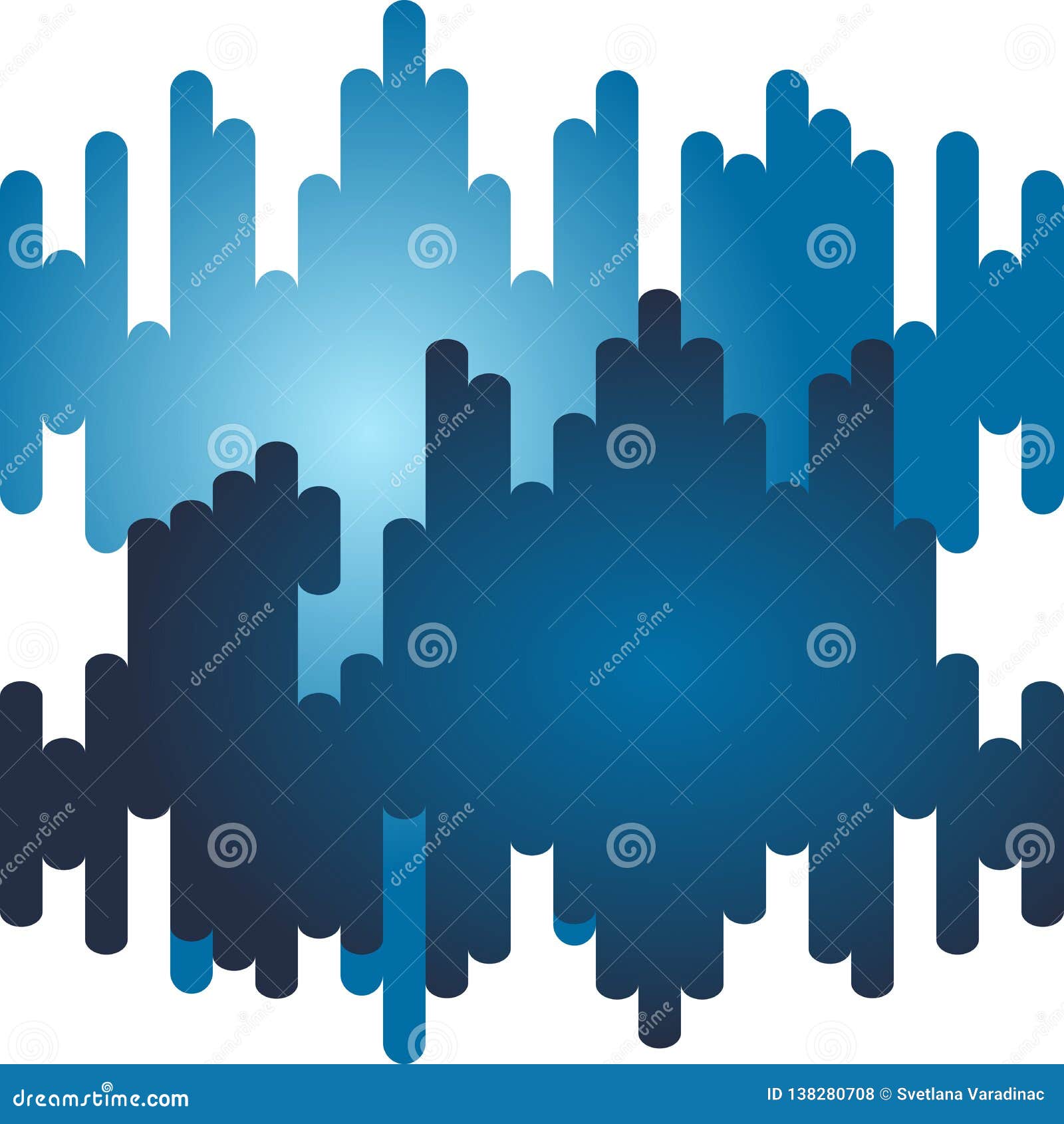 Blue Background with Halftone Transition. Stock Vector - Illustration ...
