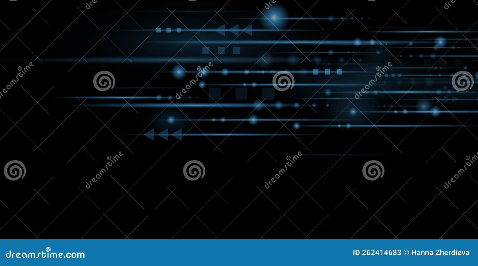 Blue Background High-tech Digital Technology Concept Abstract Sparkling ...