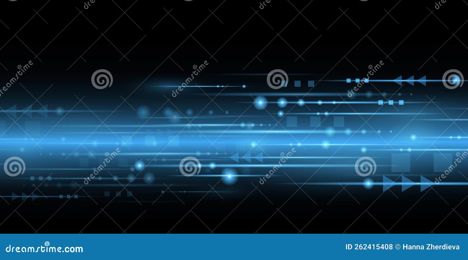 Blue Background High-tech Digital Technology Concept Abstract Sparkling ...