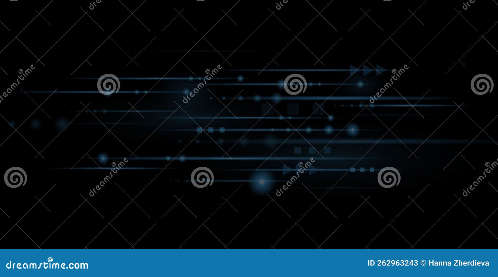 Blue Background High-tech Digital Technology Concept Abstract Sparkling ...