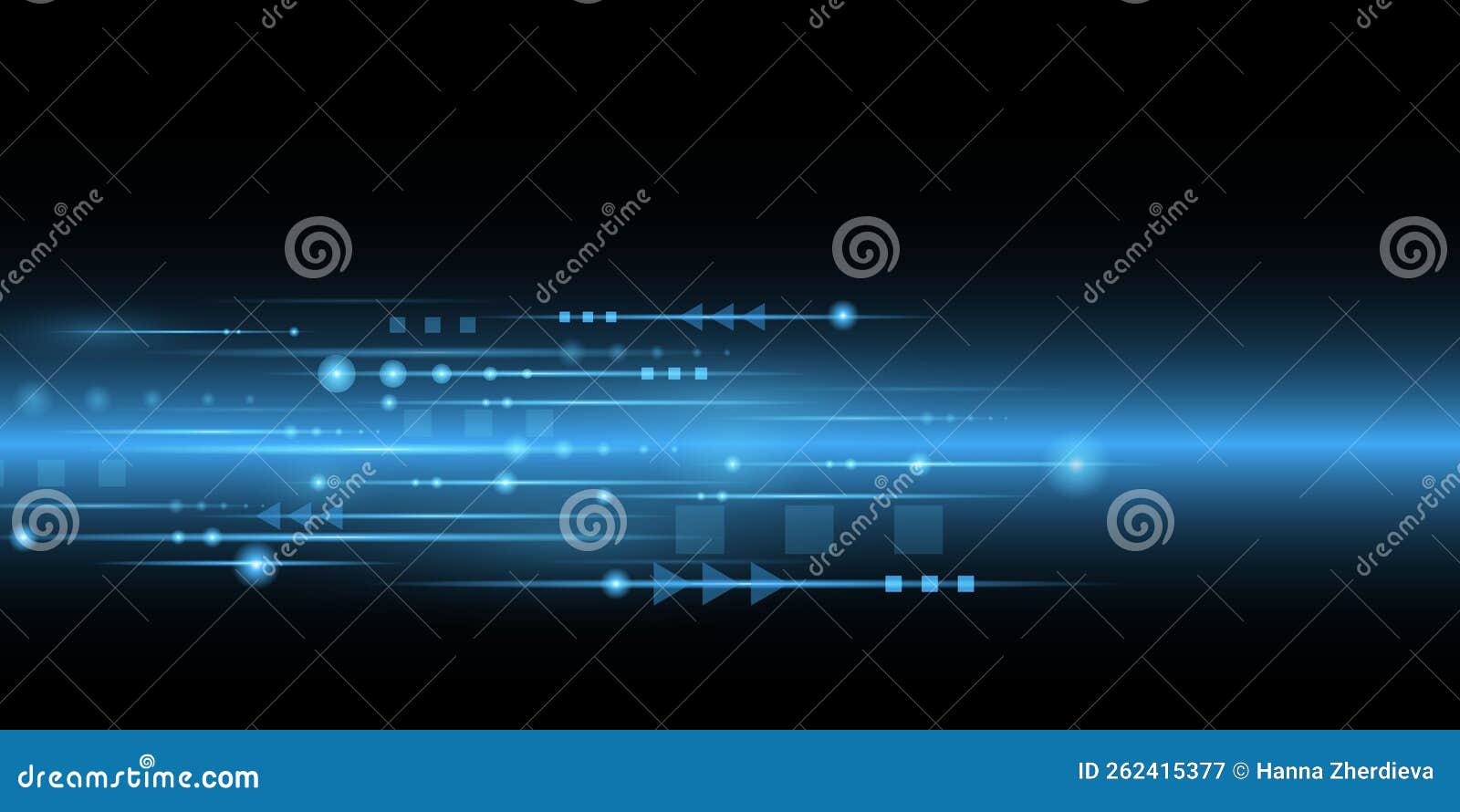 Blue Background High-tech Digital Technology Concept Abstract Sparkling ...