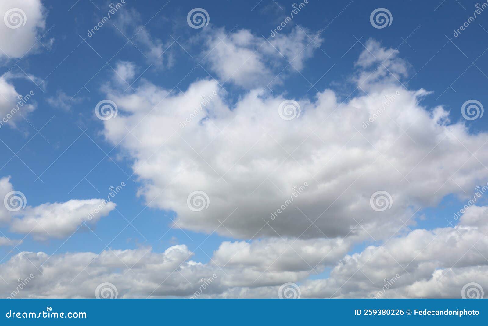 Blue Background with High White Clouds on a Spring Day Stock Photo ...