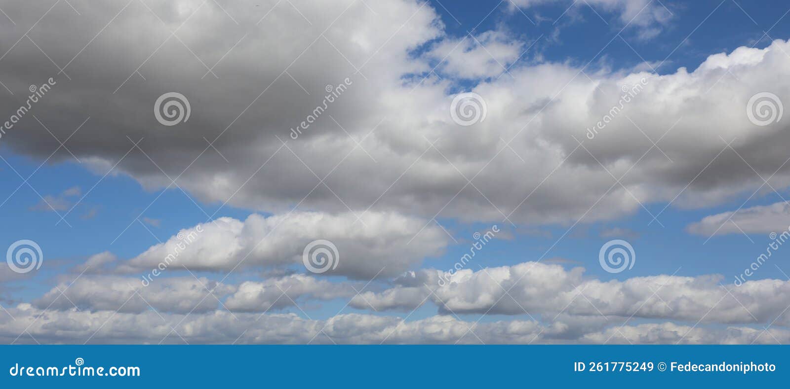 Blue Background with High White Clouds on a Spring Day Stock Image ...