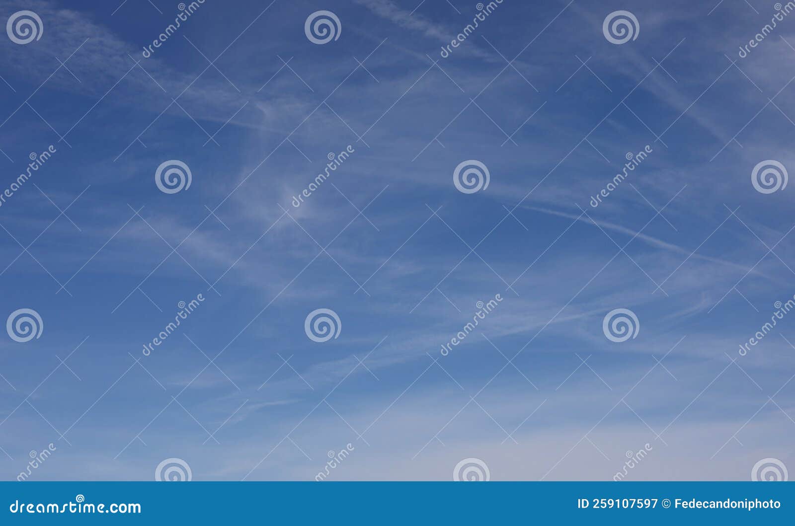 Blue Background with High White Clouds on a Spring Day Stock Image ...