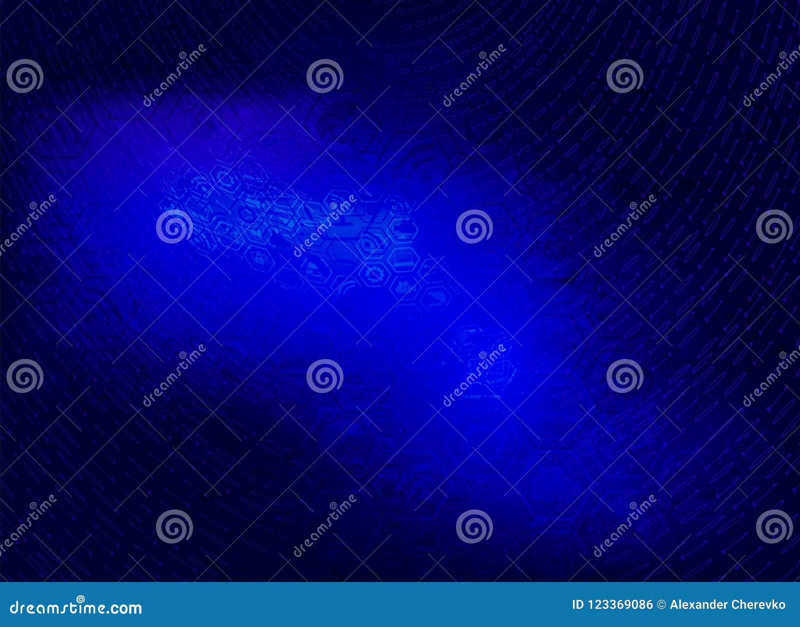 Blue Background with Internet Symbols and Lots of Numbers. Stock Vector ...