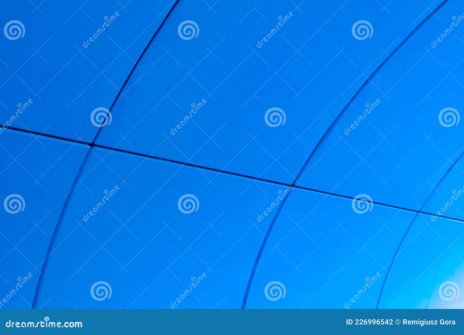 Blue Background with Intersecting Semicircular Lines Stock Photo ...