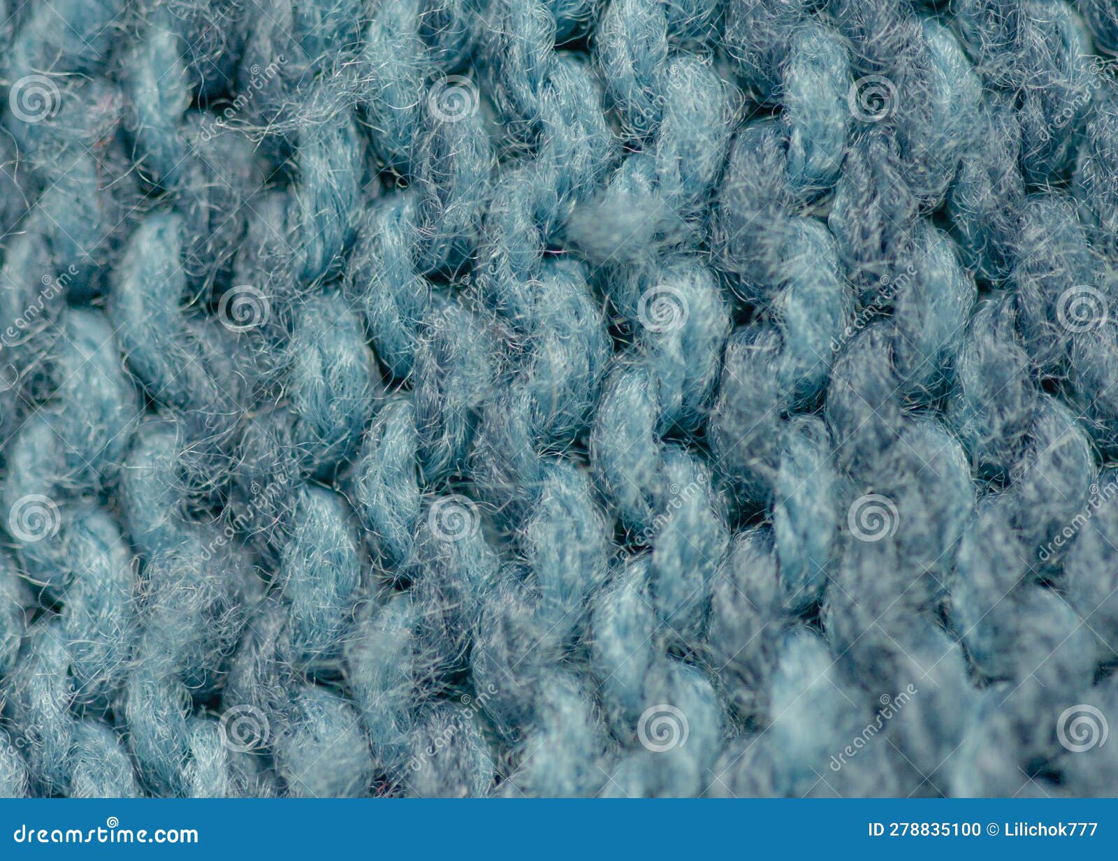 Blue Background, Knitted Fabric Texture Closeup Stock Photo - Image of ...