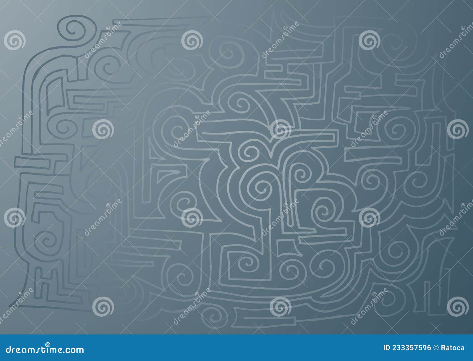 Blue Background with Labyrinth Draw Stock Vector - Illustration of ...