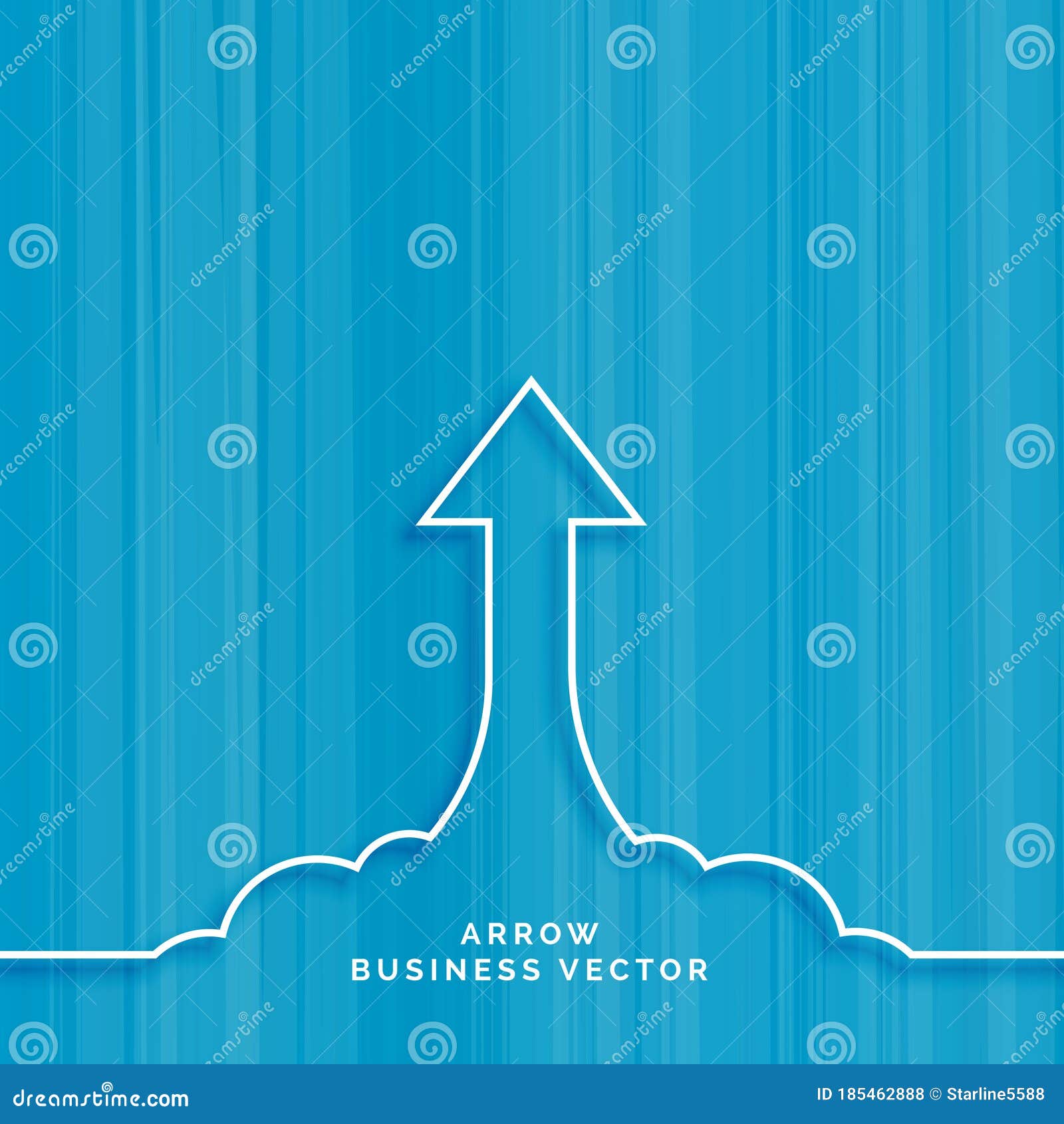 Blue Background with Line Arrow Moving Upwards Stock Vector ...