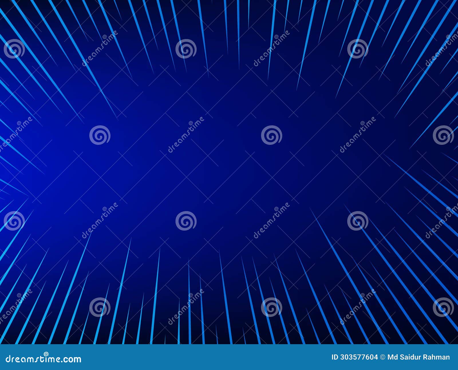 Blue Background with Line Art Rays Effect Template Banner Background ...