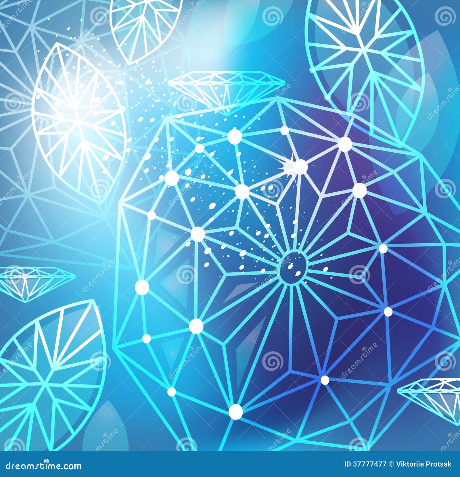 Blue Background with Linear Diamonds Cutting Stock Vector ...