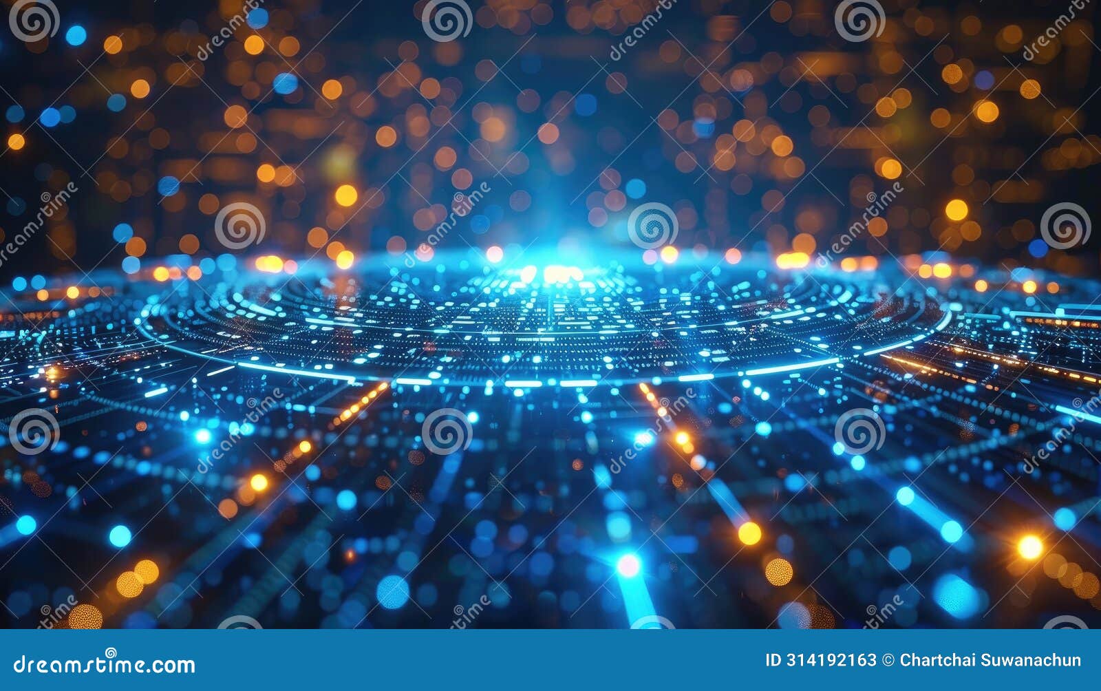 A Blue Background with a Lot of Numbers and Dots by AI Generated Image ...