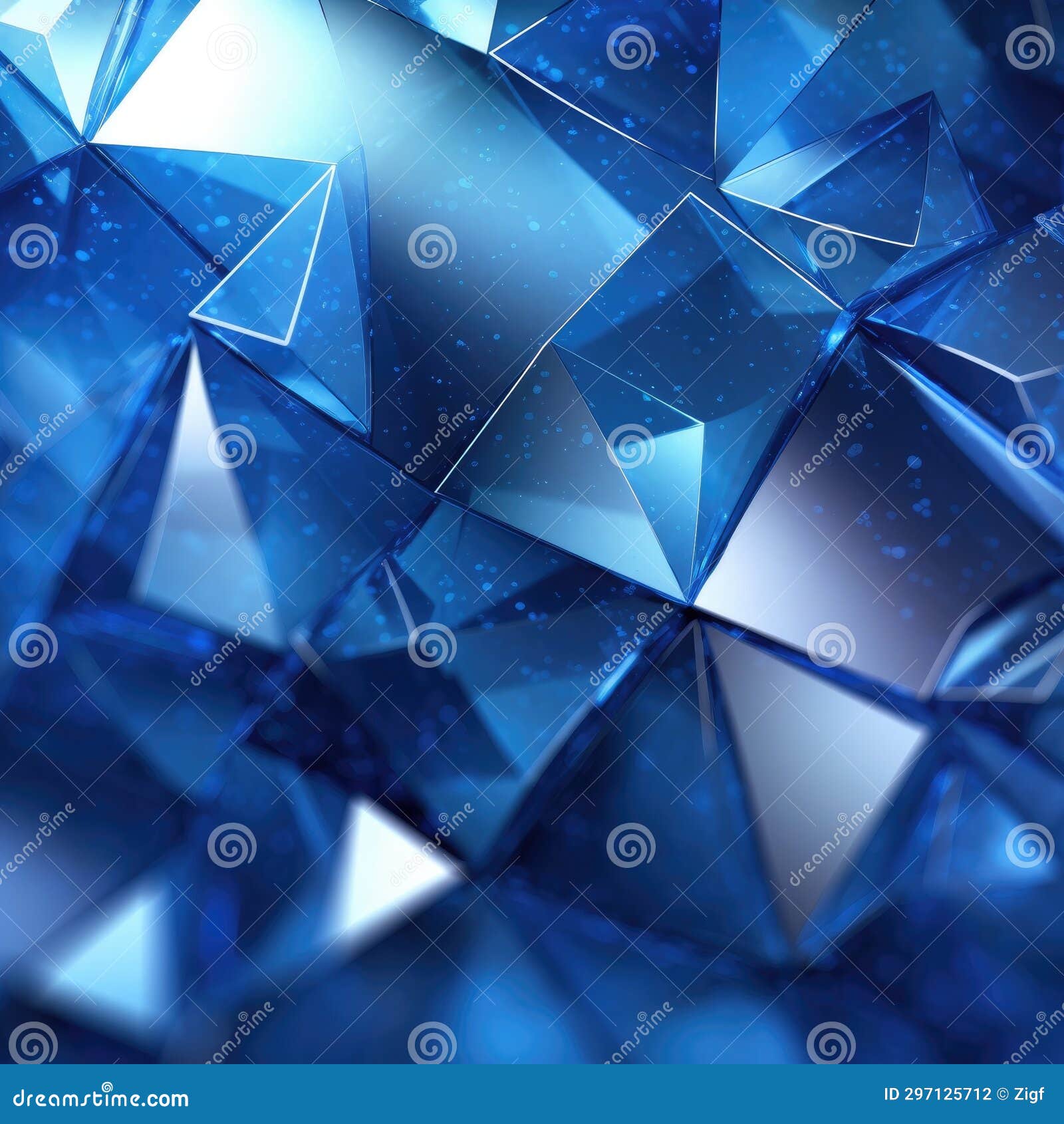 Blue Background with a Lot of Triangles Stock Illustration ...