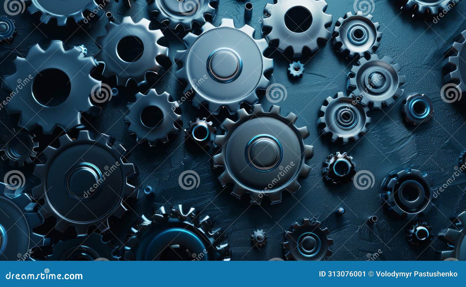 A Blue Background with Many Gears Stock Image - Image of gear ...