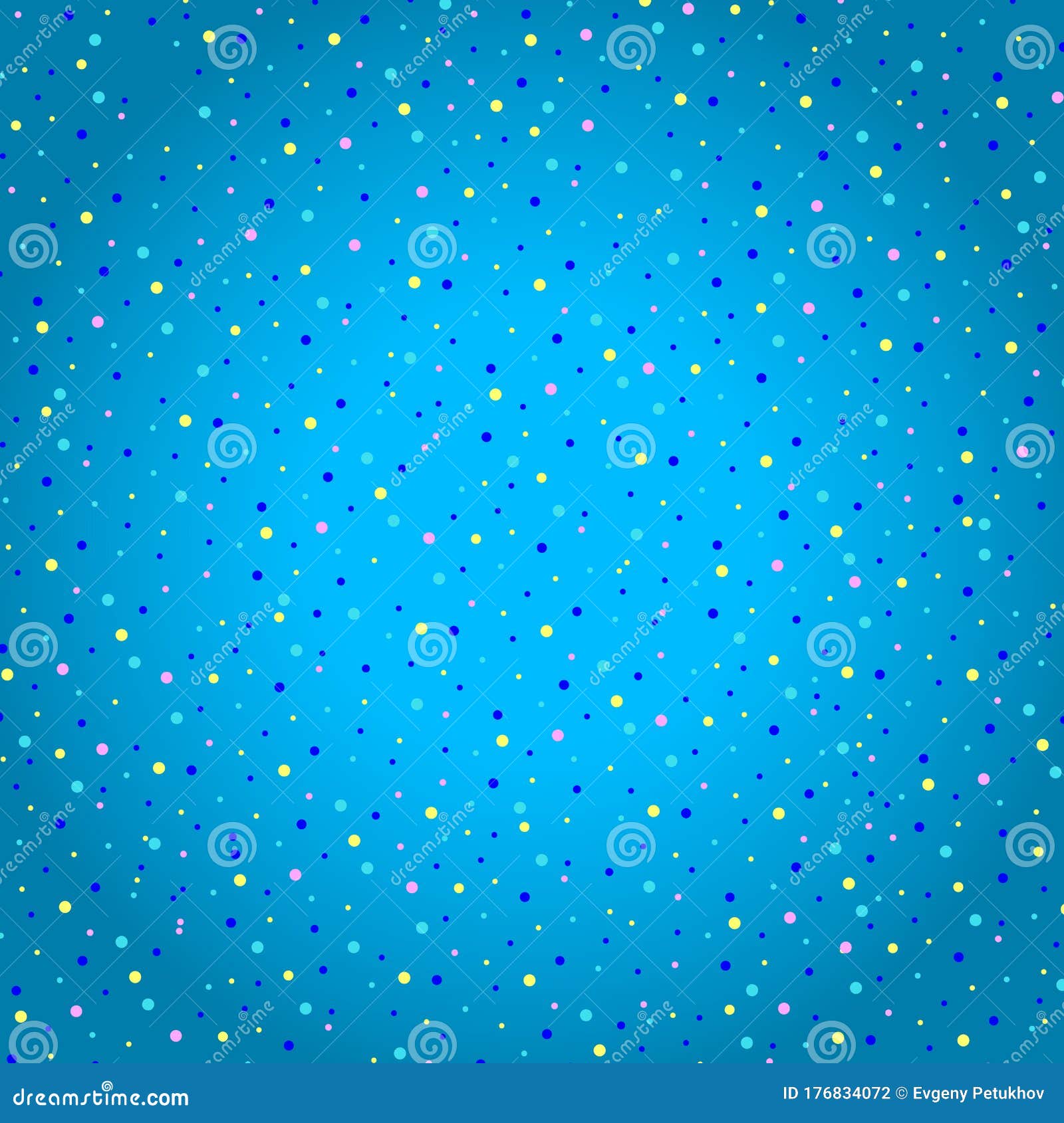 Blue Background with Multi-colored Circles. Template for Text Stock ...