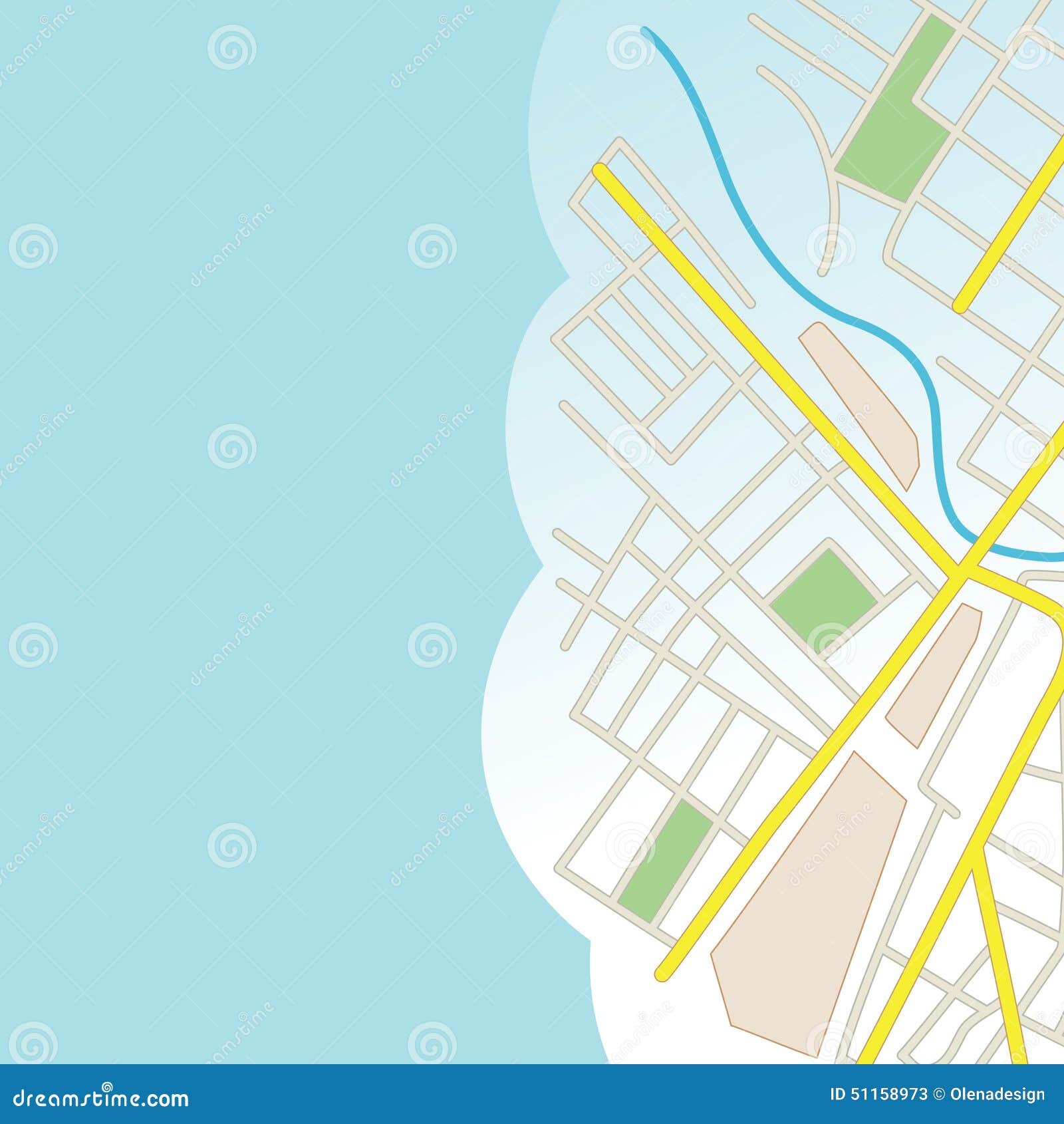 Blue Background with Part of City Map - Vector Stock Vector ...