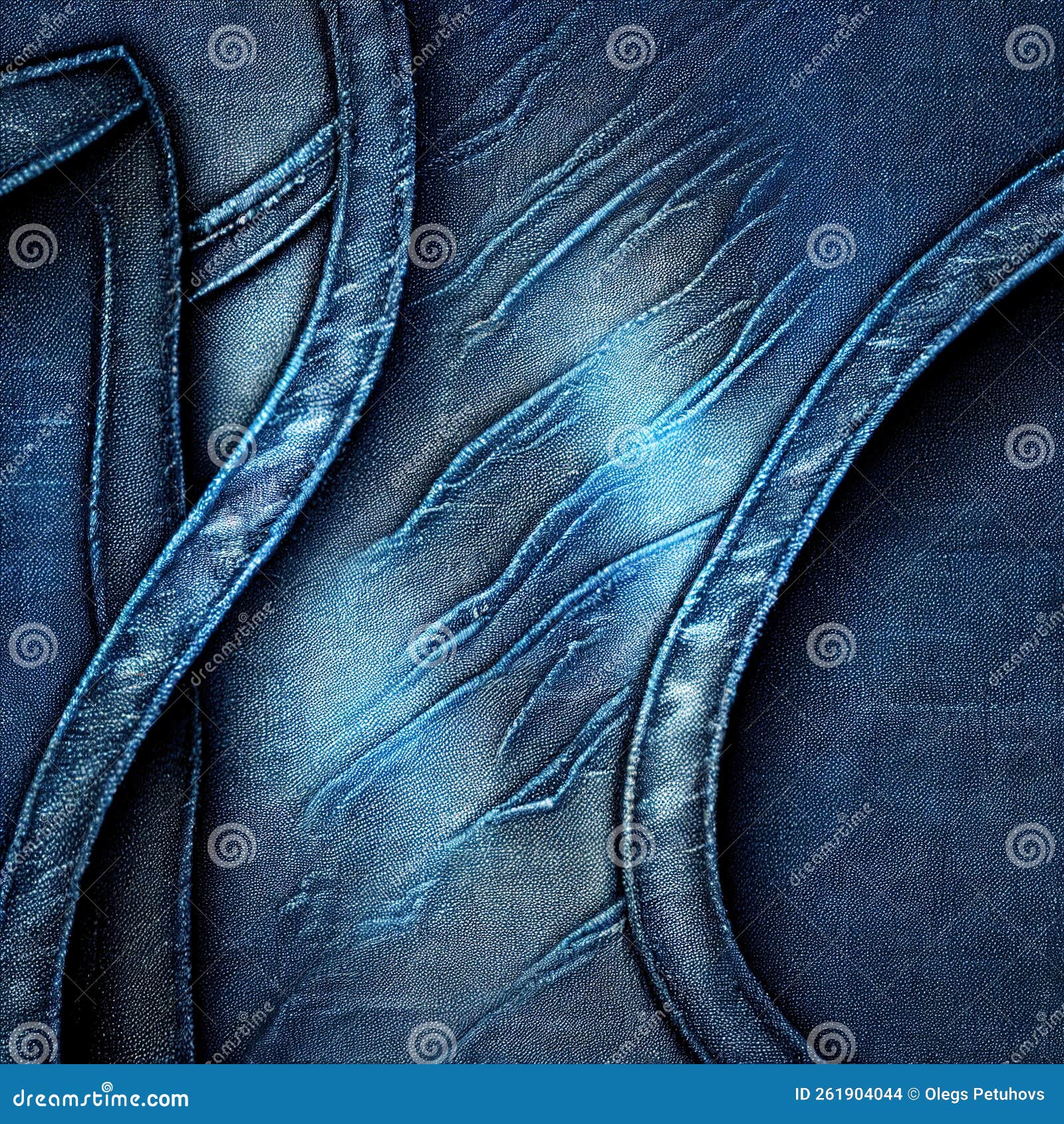 A Blue Background with a Pattern of Lines and Curves of Fabric on it ...