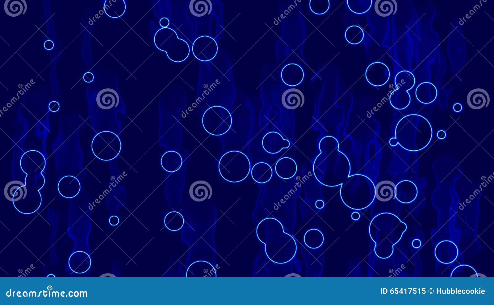 Blue Background with Random Bubbles Effect Stock Illustration ...