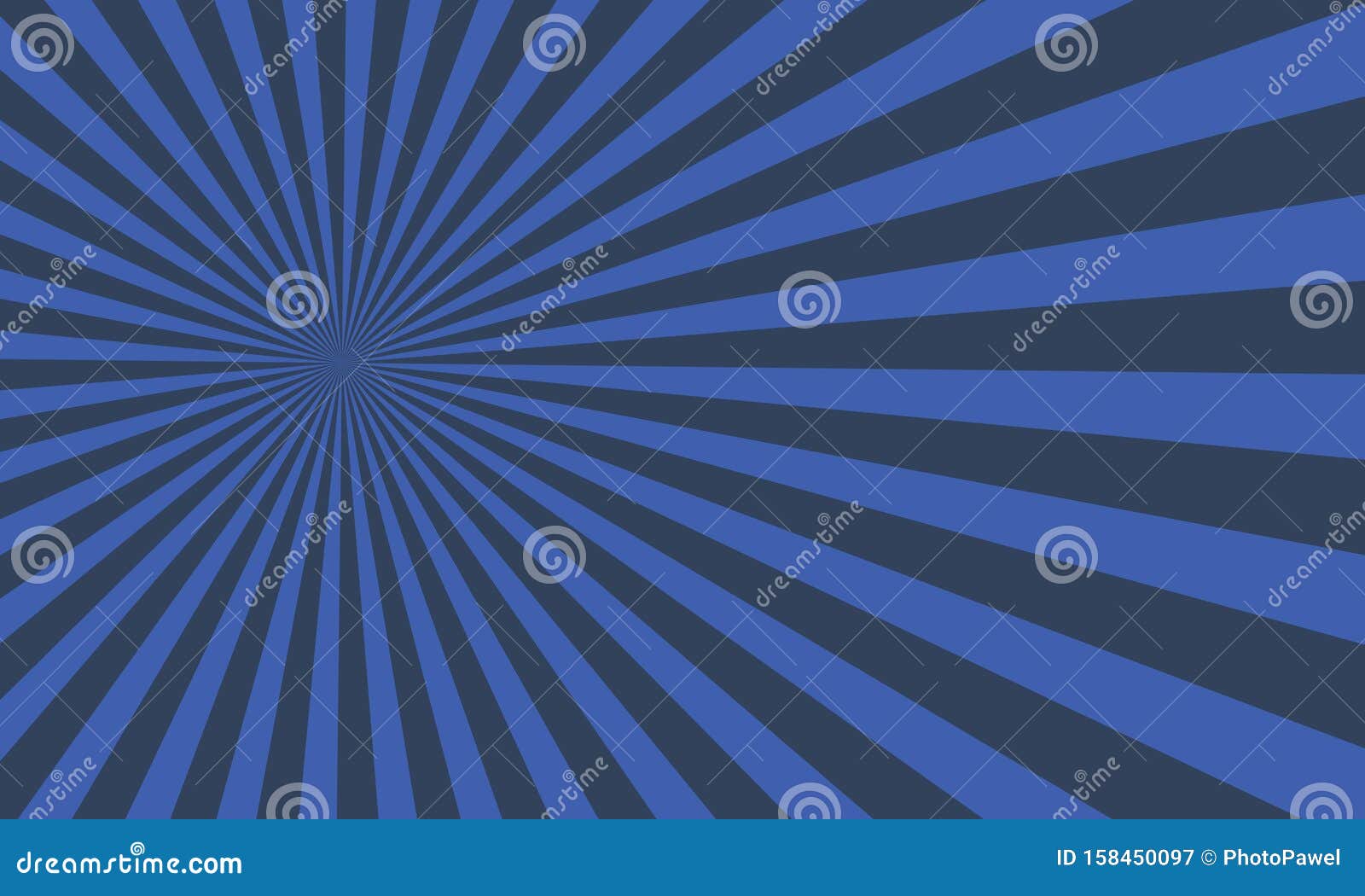 Blue Background with Retro Rays. Color Abstract Ray Star Burst ...