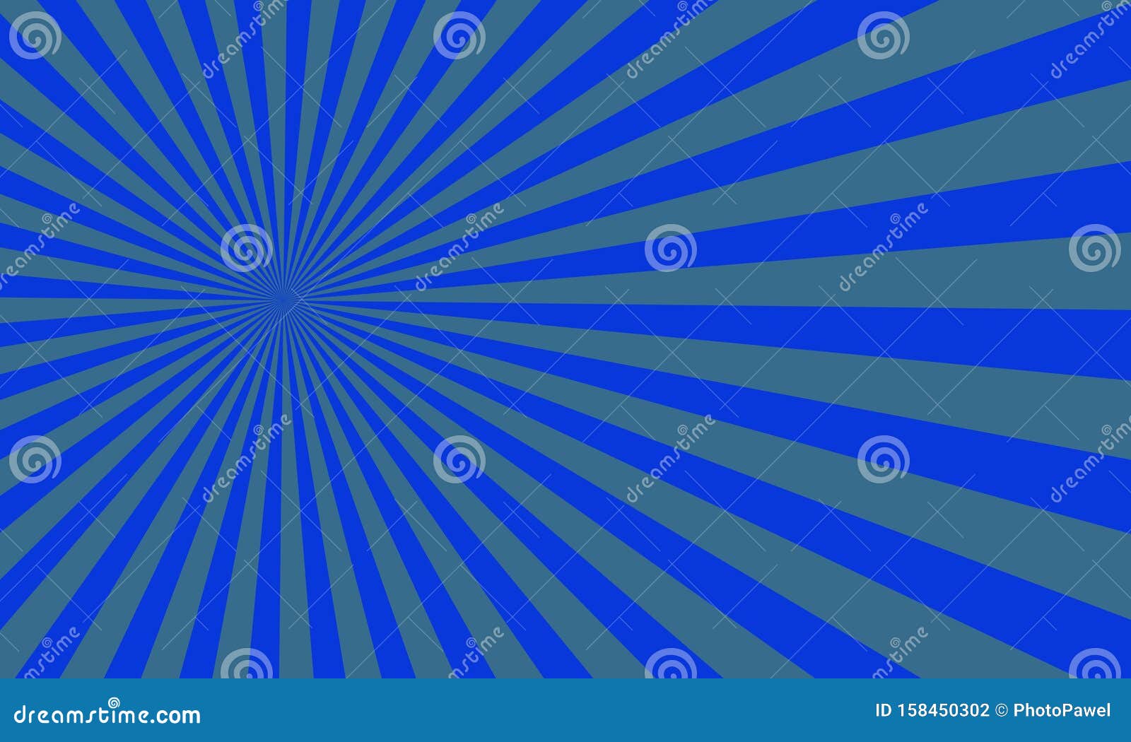 Blue Background with Retro Rays. Color Abstract Ray Star Burst ...