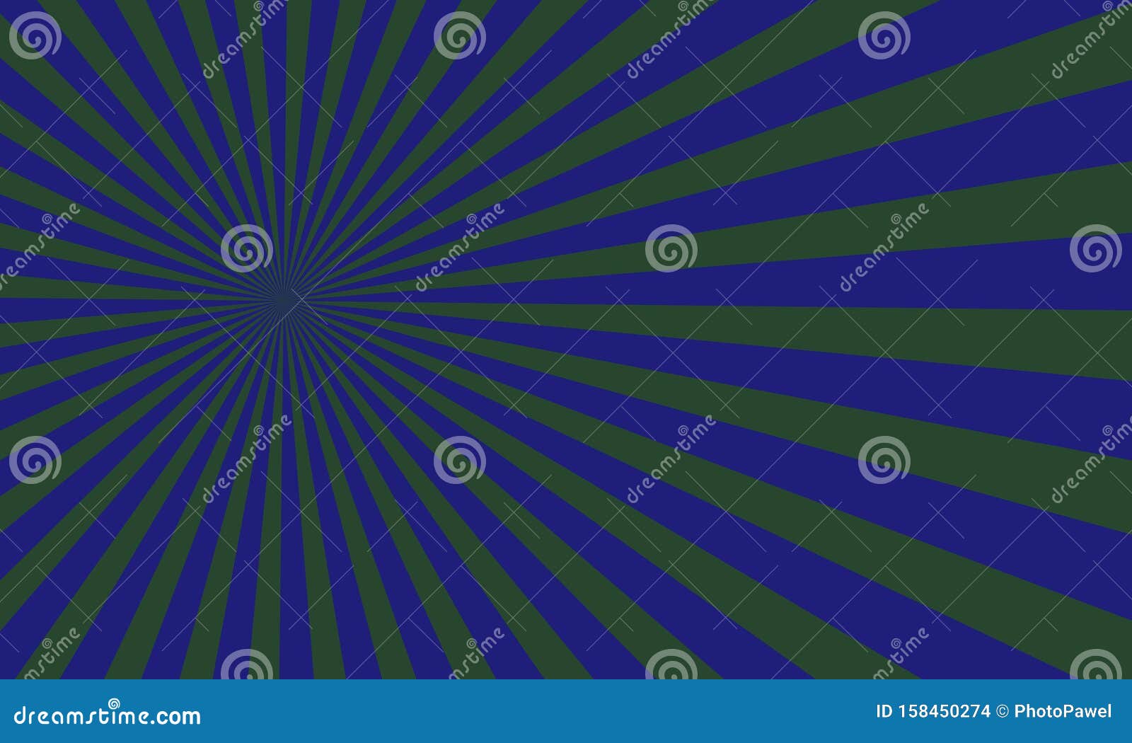 Blue Background with Retro Rays. Color Abstract Ray Star Burst ...