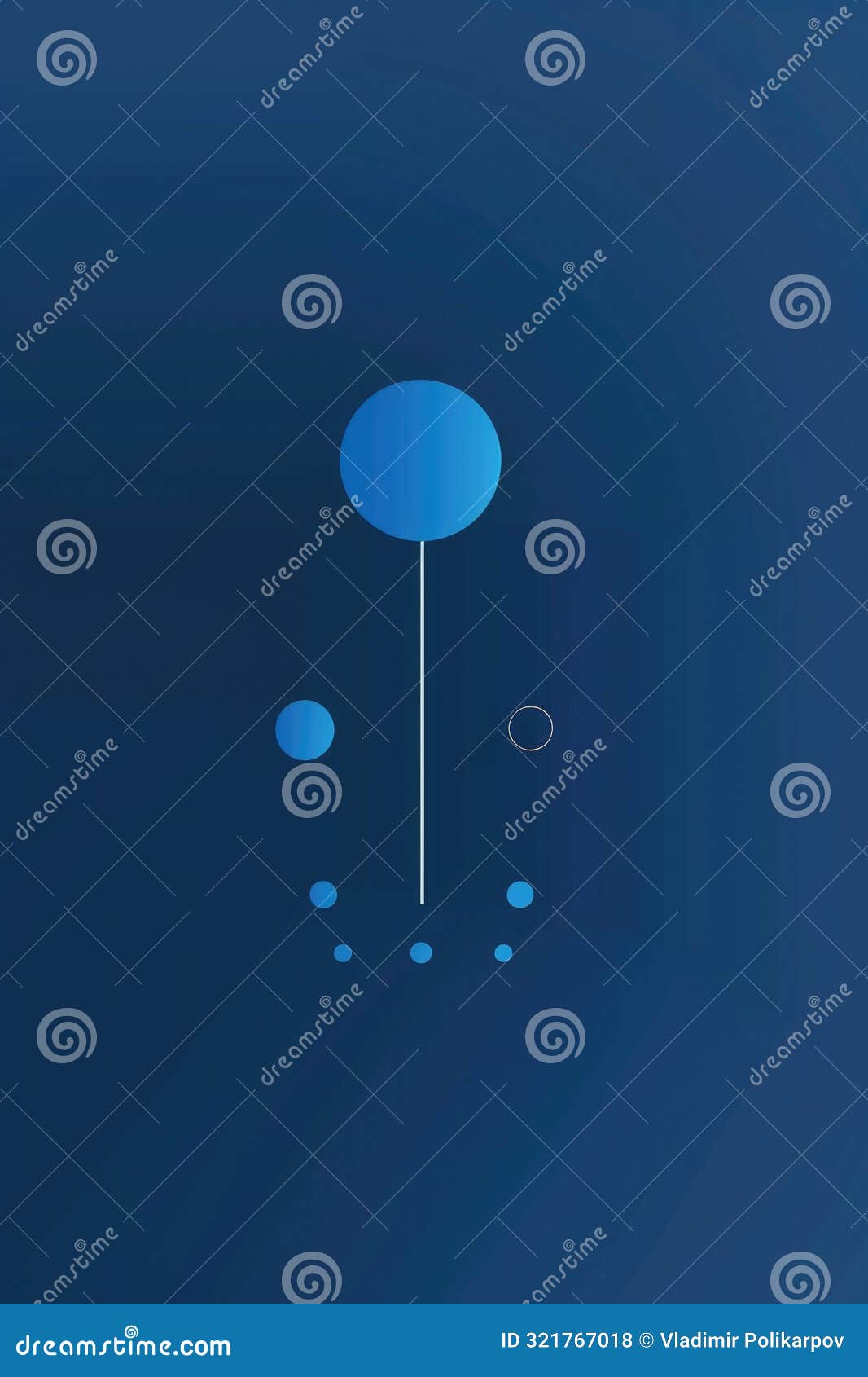 A Blue Background with Round Circles, Great for Design or Conceptual ...