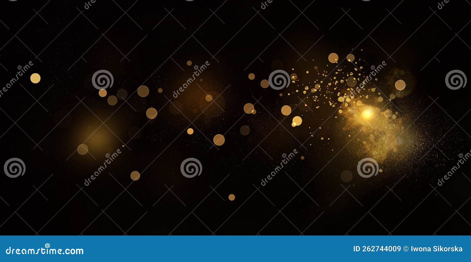 Bokeh Overlay with Glowing Particles. Gold Bokeh Stock Illustration ...