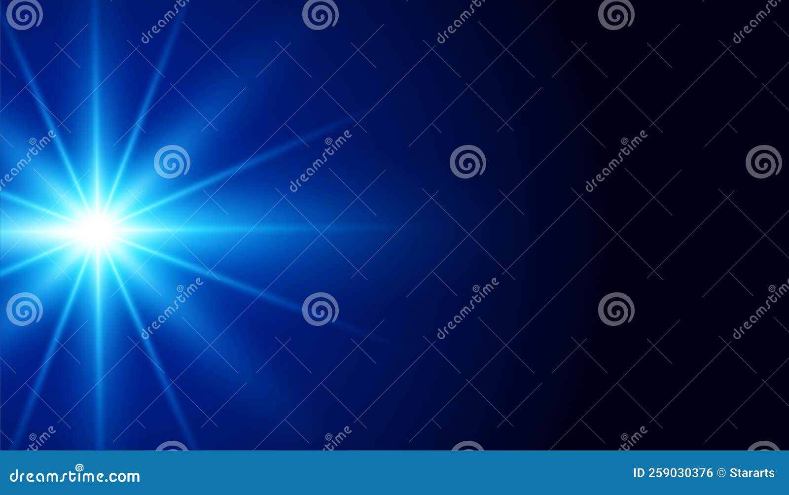 Blue Background with Shiny Glowing Light Effect Design Vector Stock ...