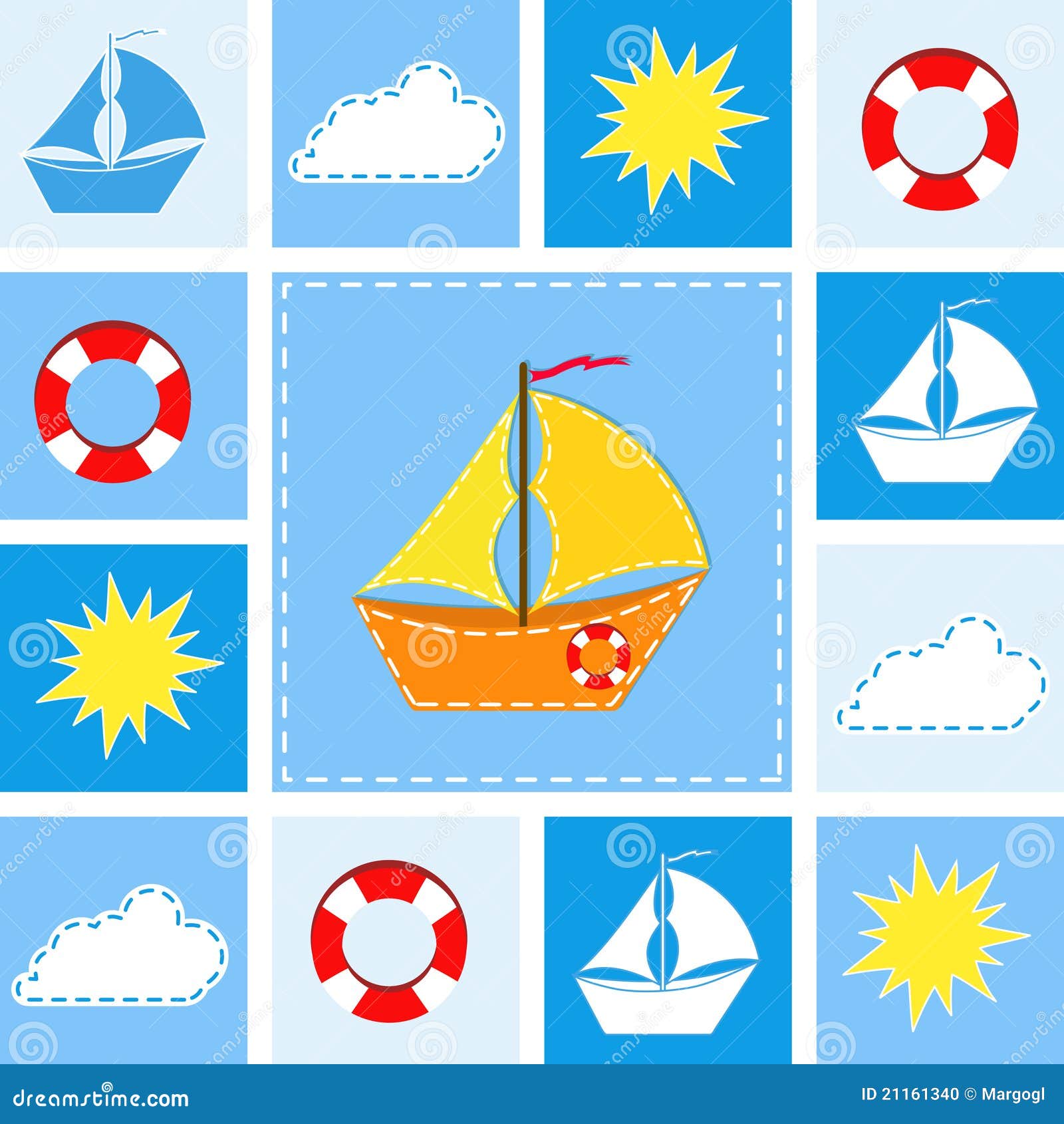 Blue background with ship. stock vector. Illustration of backgrounds ...