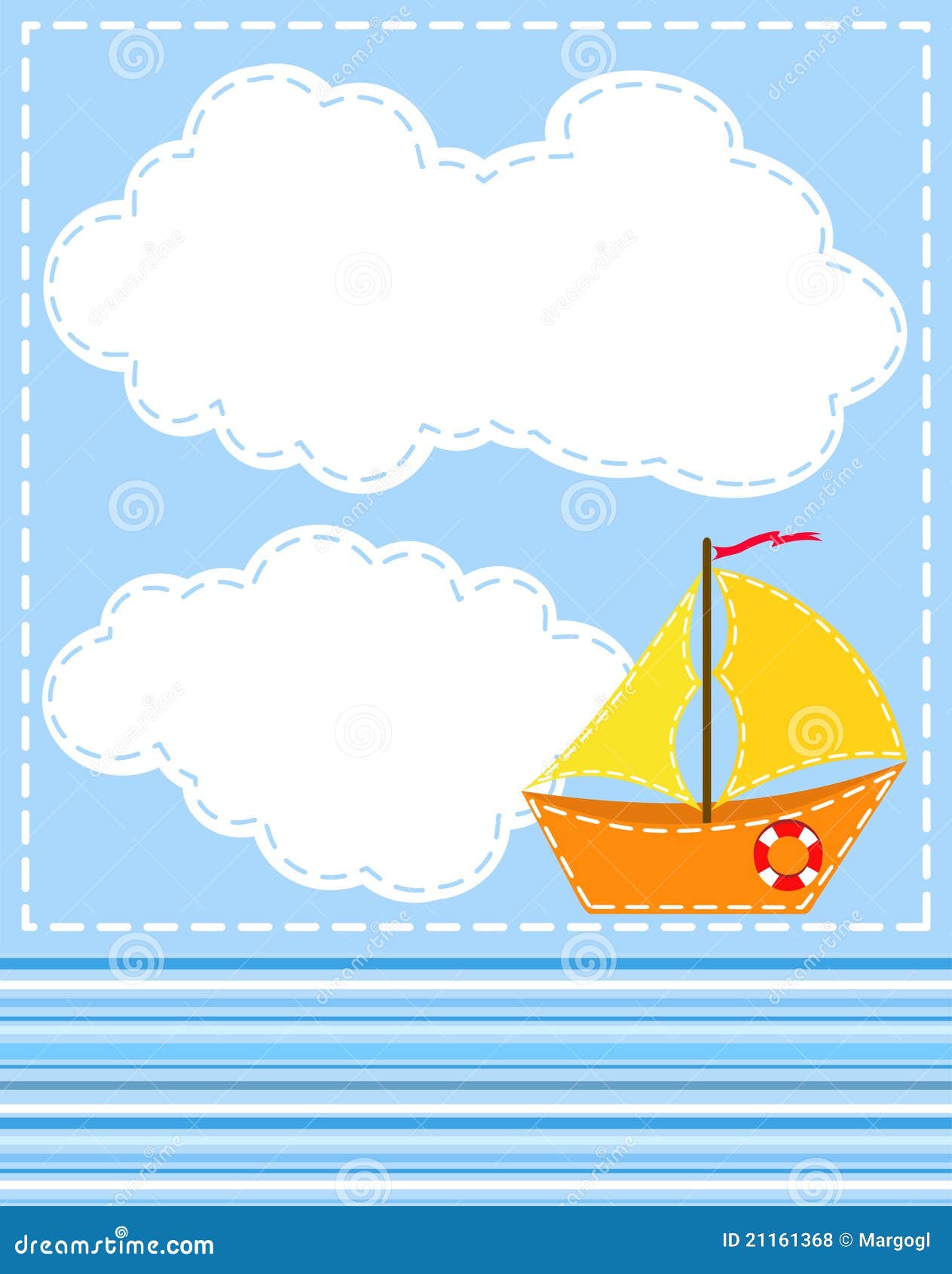 Blue background with ship. stock vector. Illustration of seamless ...