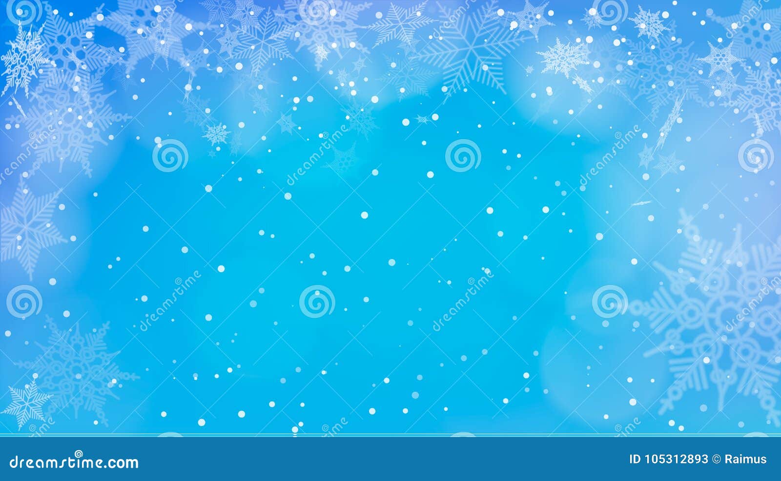 Blue Background with Snowfall. Illustration of Blue Winter Background ...
