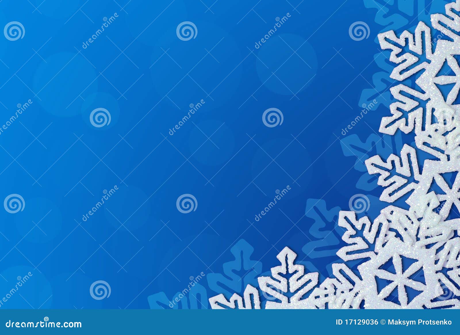Blue Background with Snowflakes Stock Illustration - Illustration of ...