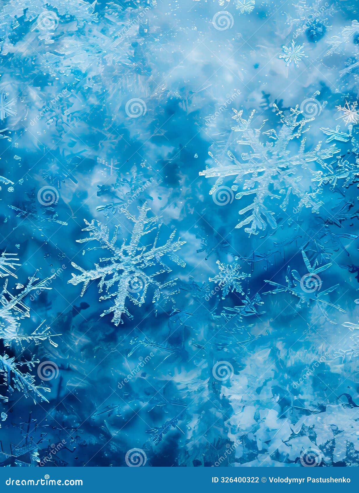 A Blue Background with Snowflakes on it Stock Photo - Image of ...