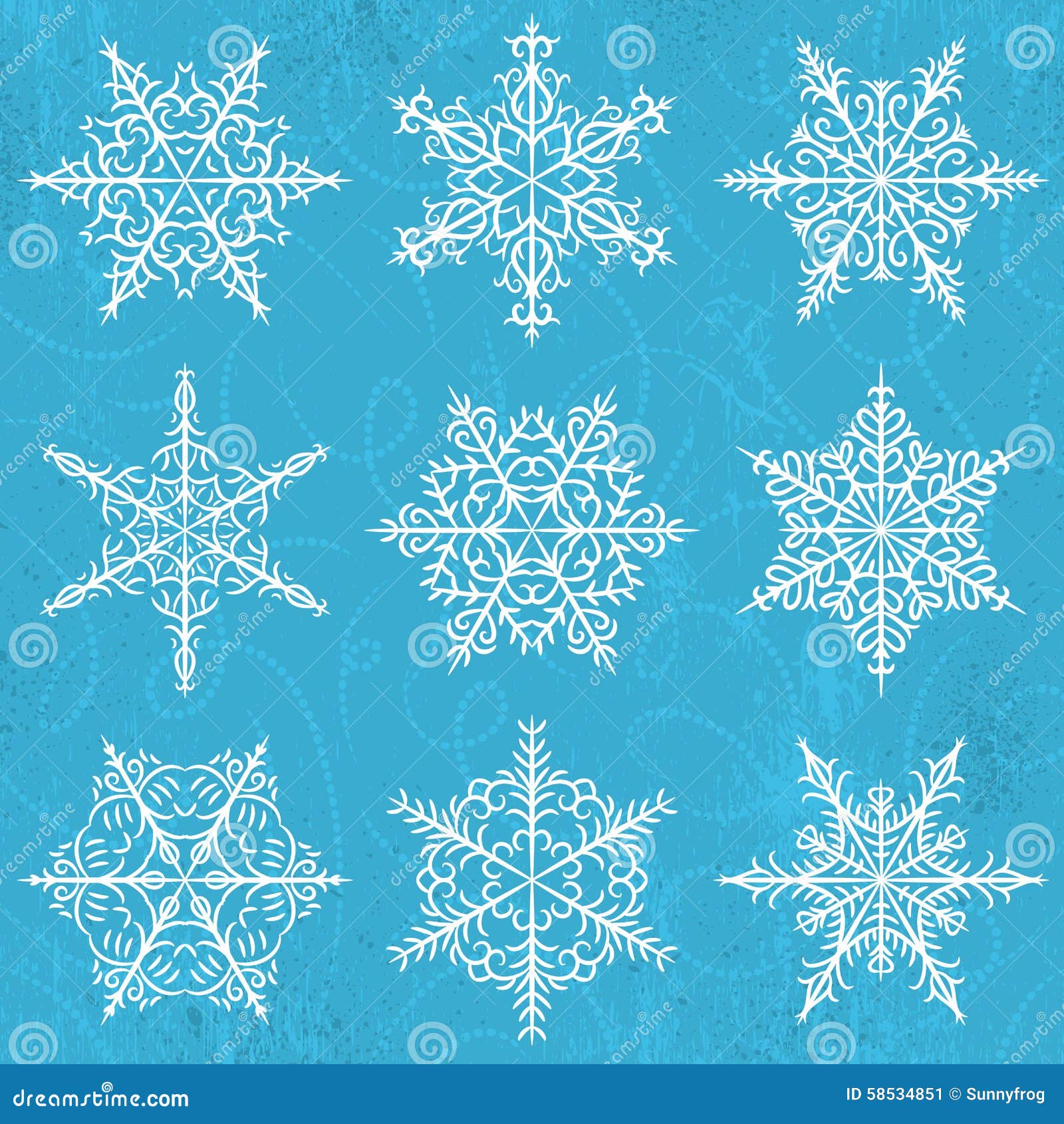 Blue Background with Snowflakes, Vector Stock Vector - Illustration of ...