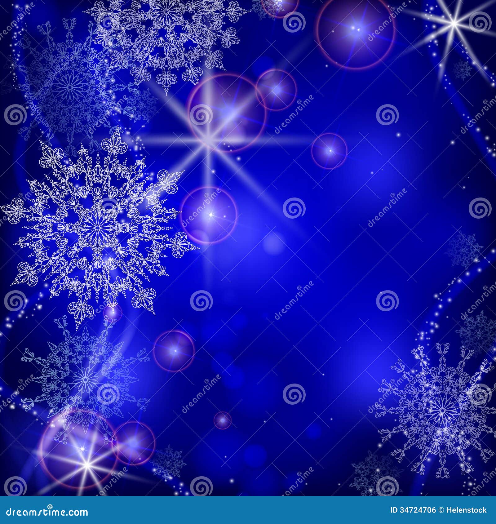 Blue Background with Snowflakes. Stock Vector - Illustration of ...