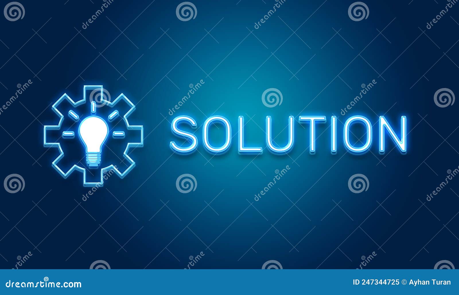 Blue Background and Solution Concept . Stock Illustration ...