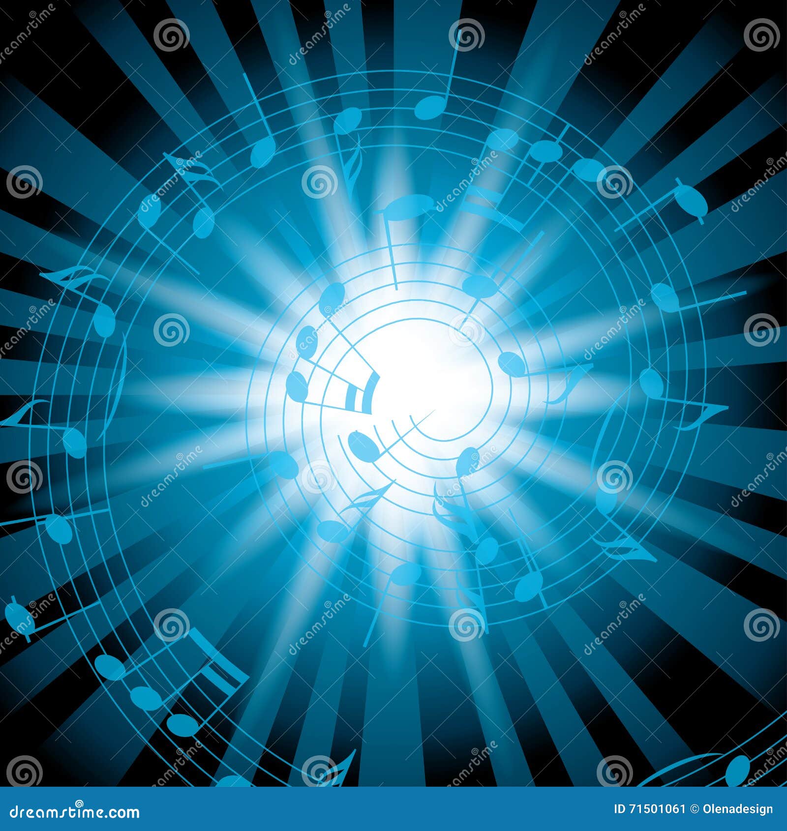 Color Music Notes Rays Stock Illustrations – 66 Color Music Notes Rays ...