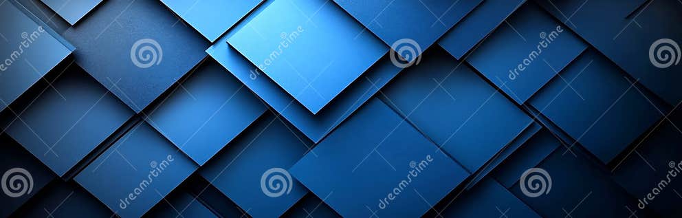 A Blue Background with Squares of Different Sizes Stock Image - Image ...