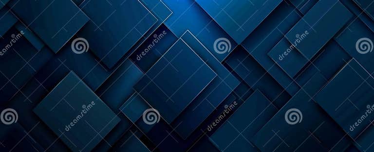 A Blue Background with Squares of Different Sizes Stock Illustration ...