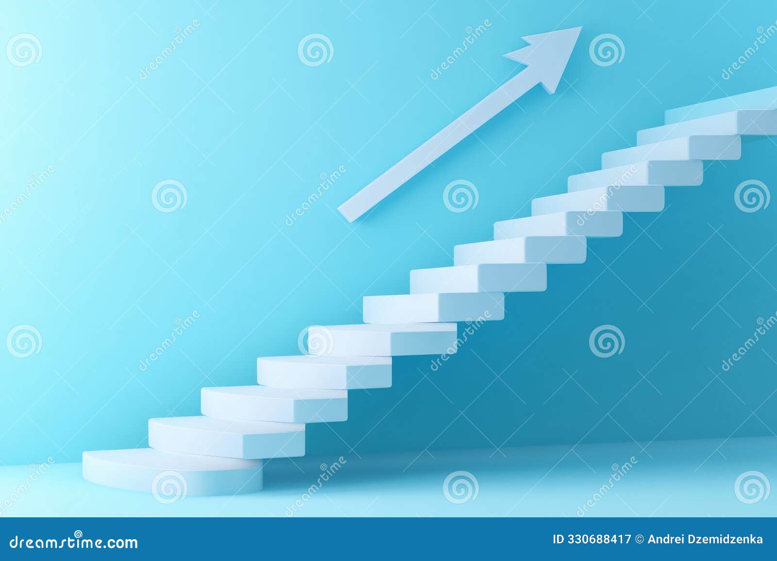 A Blue Background with Blue Stairs Pointing Upwards Stock Image - Image ...