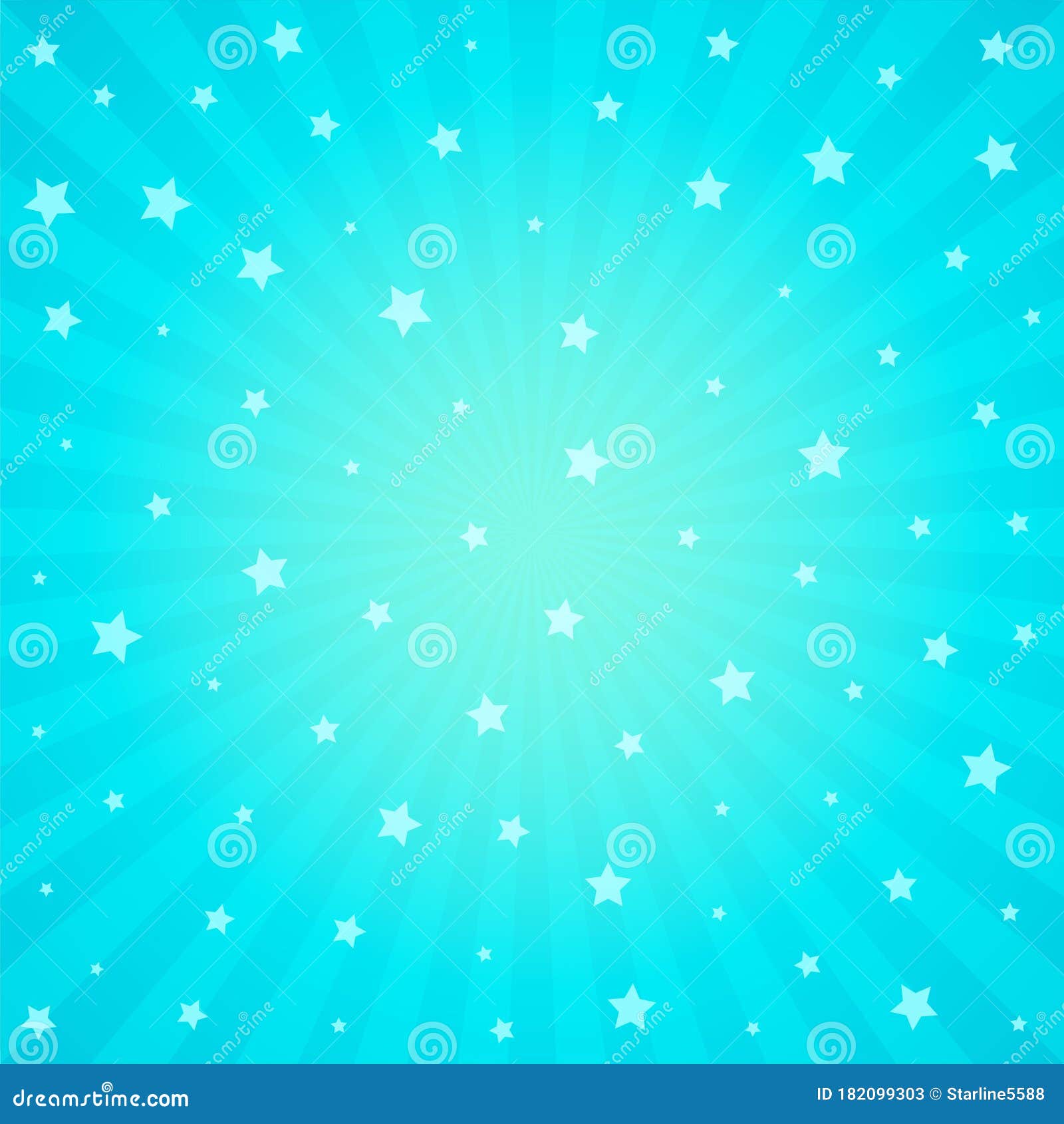 Blue Background with Star and Rays Stock Vector - Illustration of ...