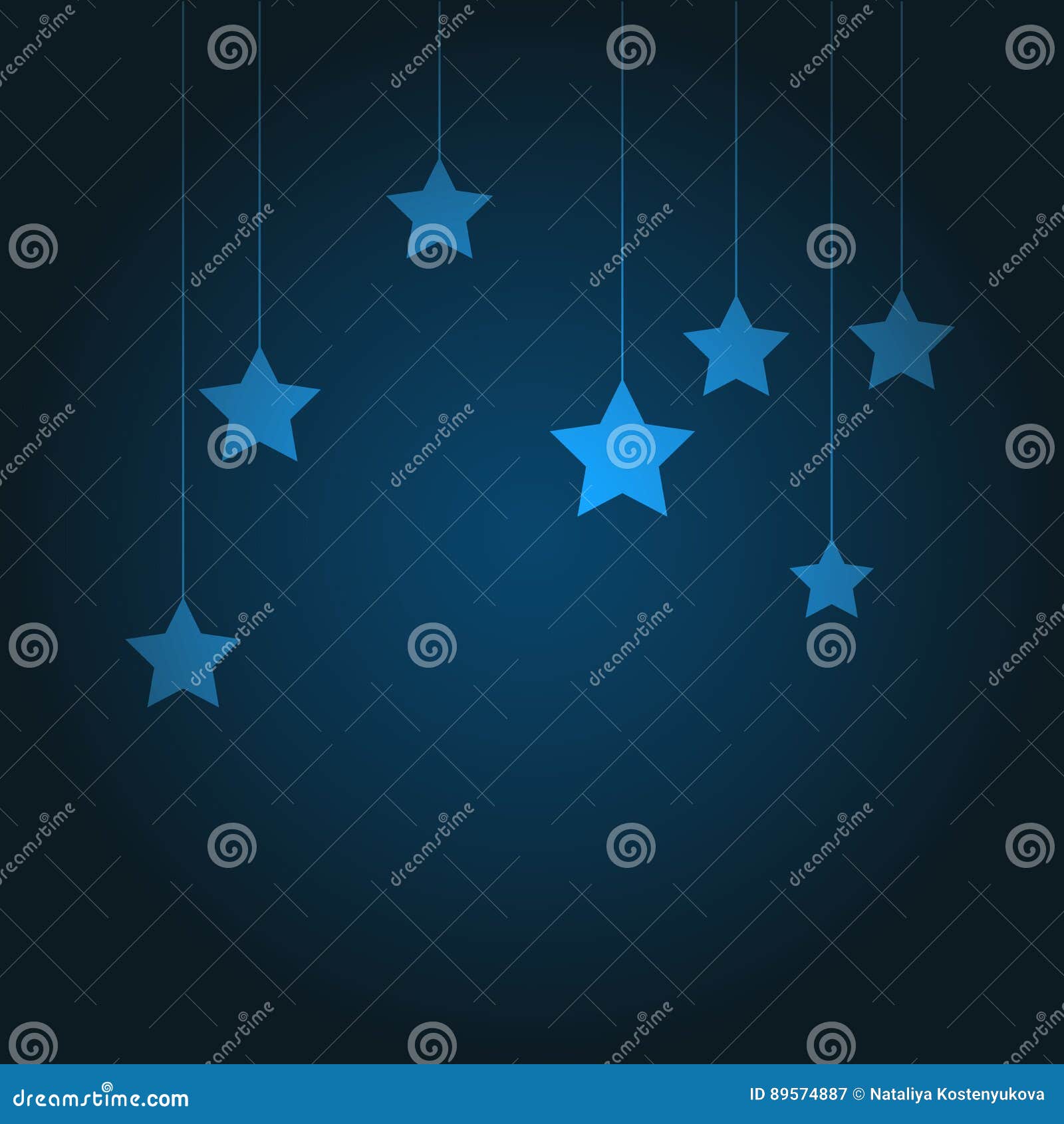Blue background with stars stock vector. Illustration of blue - 89574887