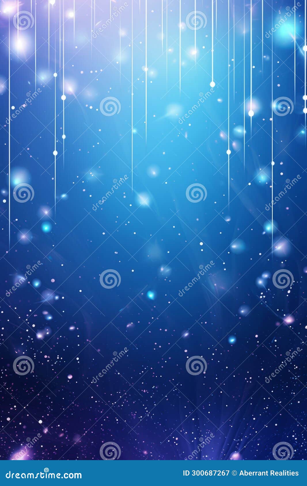 A Blue Background with Stars and Lights Stock Illustration ...