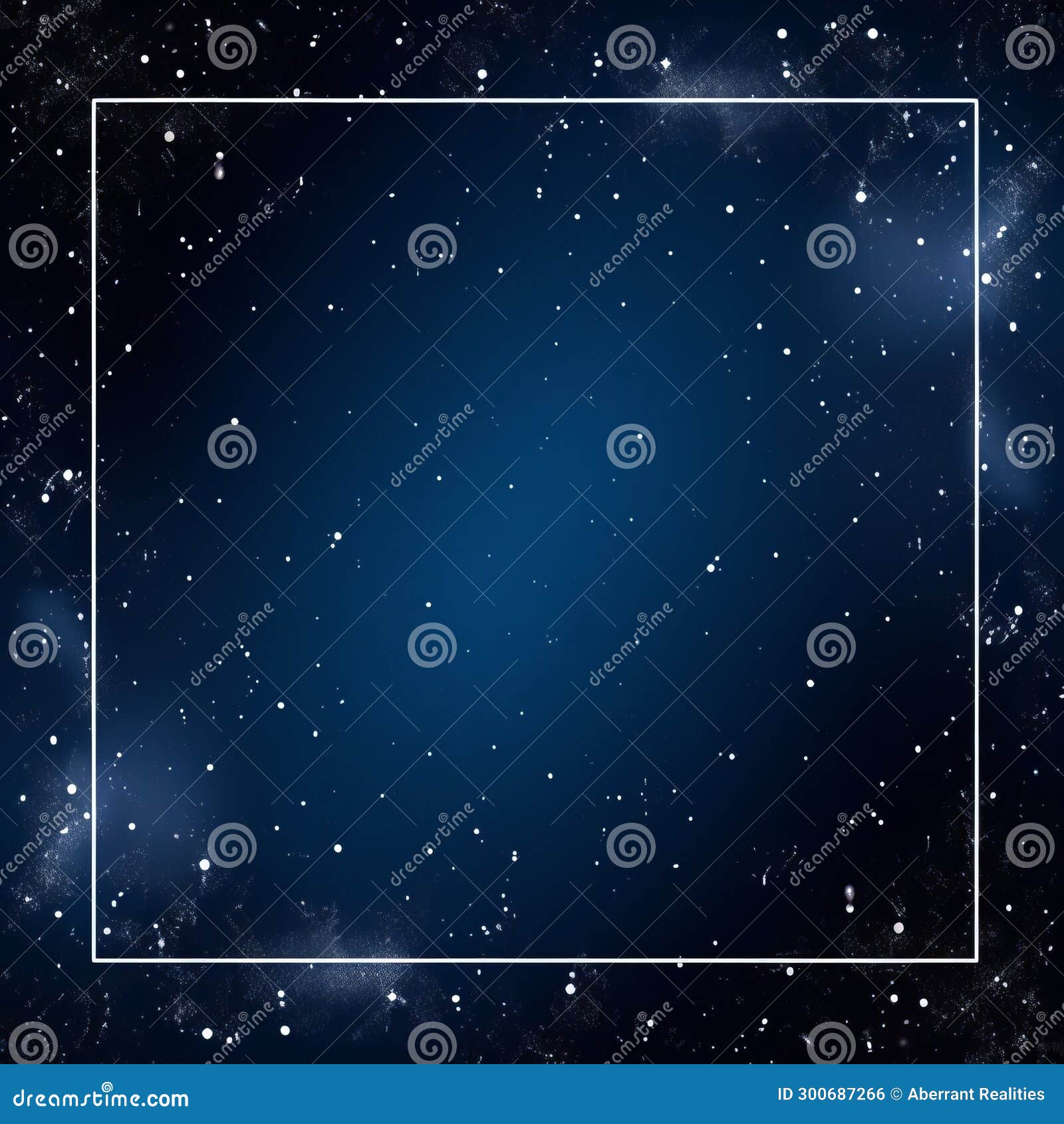 A Blue Background with Stars and a Square Frame Stock Illustration ...